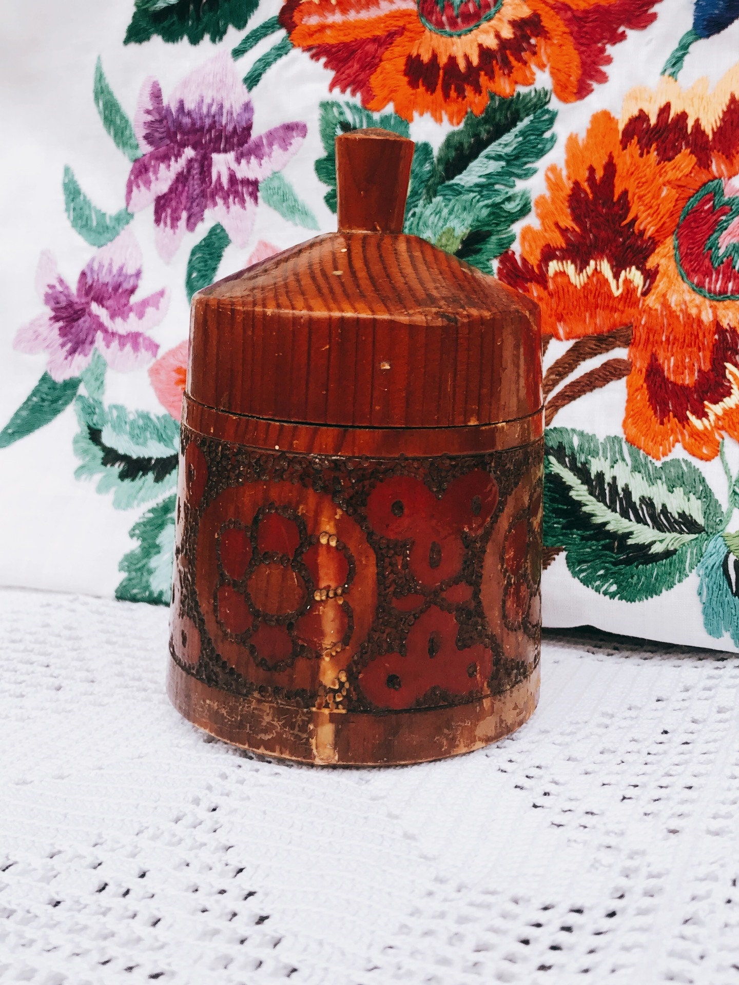 Antique Wooden Honey Barrel Soviet Wood Bowl Cereal Containers Wood ...