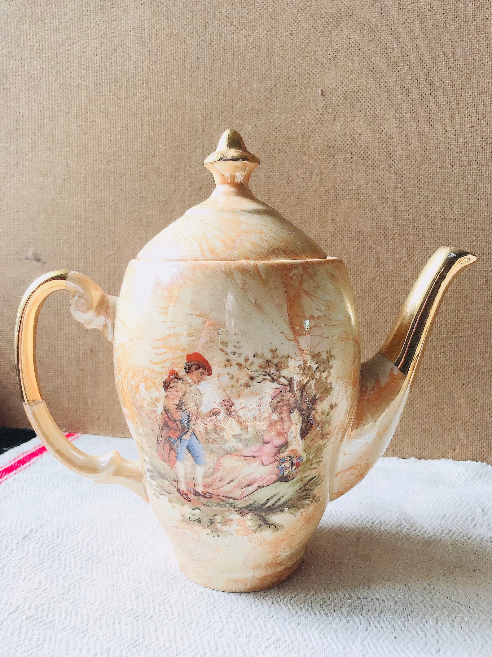 Antique Porcelain Set Madonna for 3 Persons Figured Pair on Porcelain ...