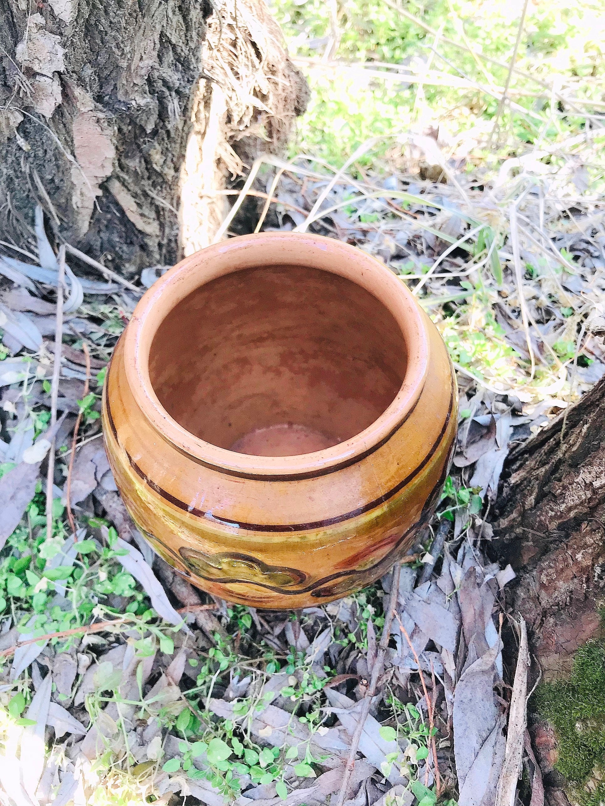 Сlay Vessel Vintage, Antique Clay Pot, Rustic Ceramic Bowl, Ceramic Jug ...