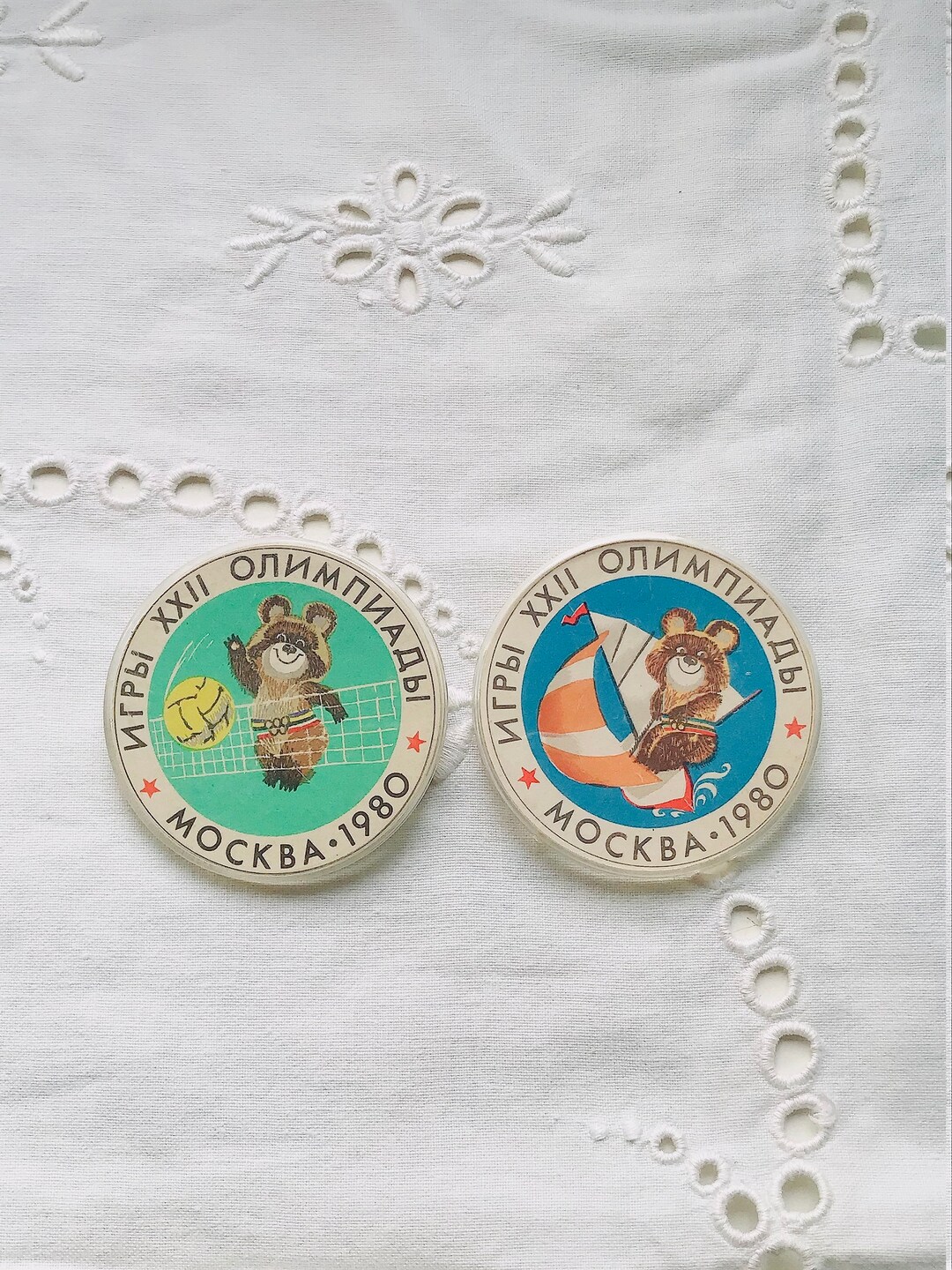Soviet Badges 2 Badges Olympic Bears Olympics 80 - Etsy