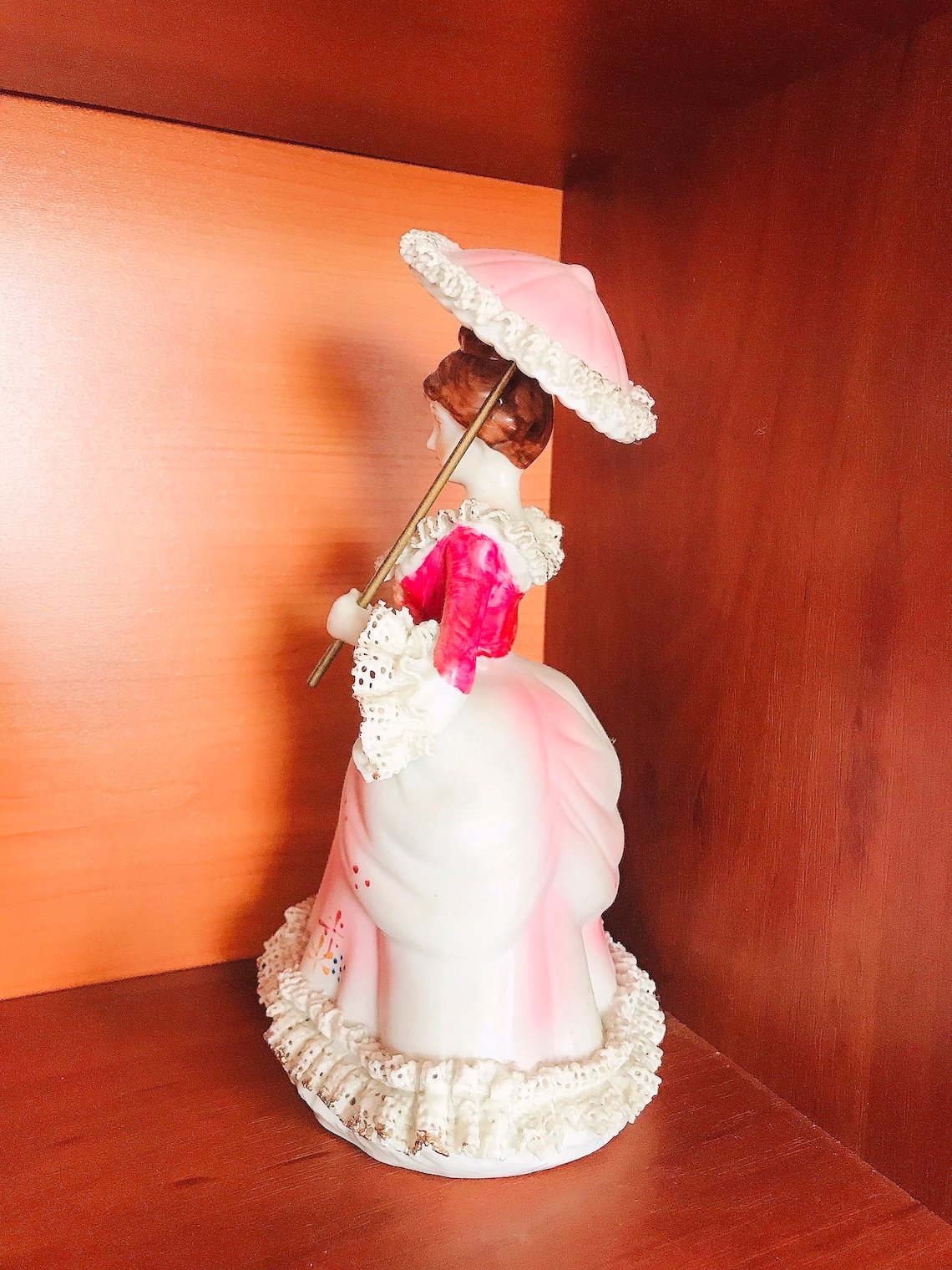 Vintage Porcelain Figurine of a Girl With an Umbrella, Made in Germany ...