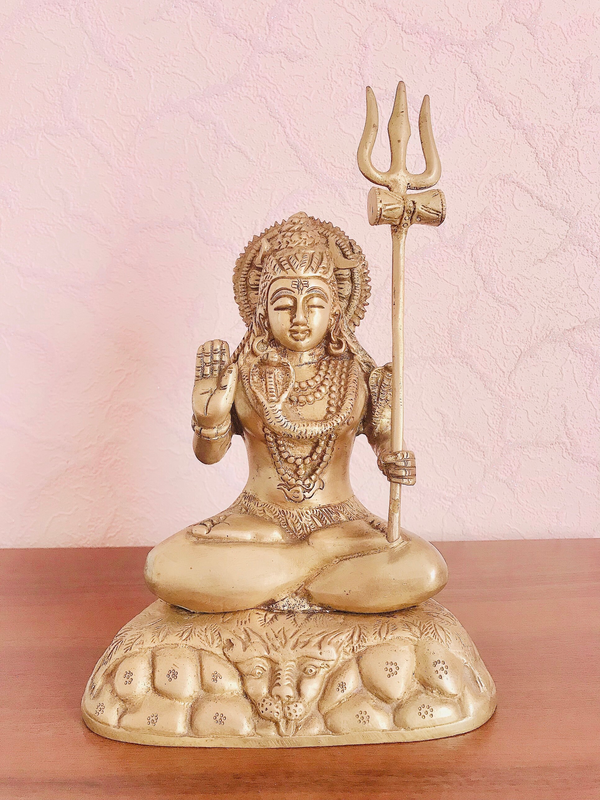 Chinese Antique Temple Collection Gilt Bronze Handmade Manjushri Statue ...