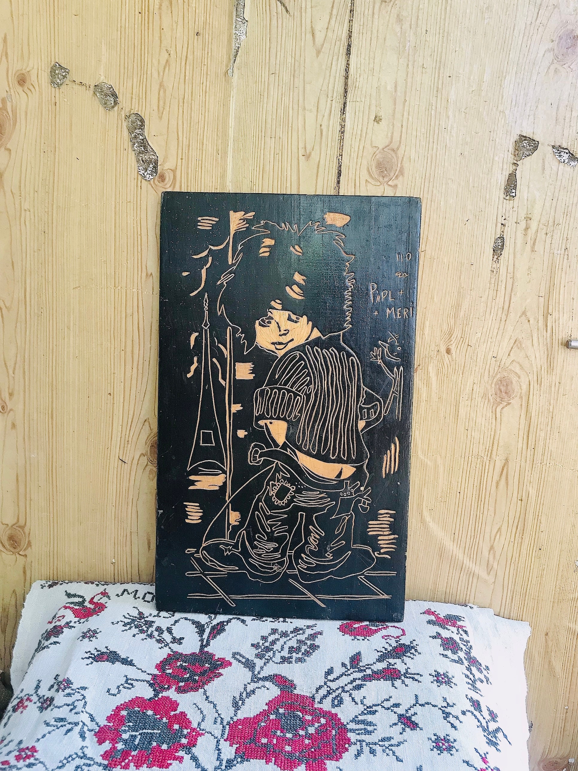 Collectible Wall Art Wood Manneken Pis, Playing, Wooden Picture ...