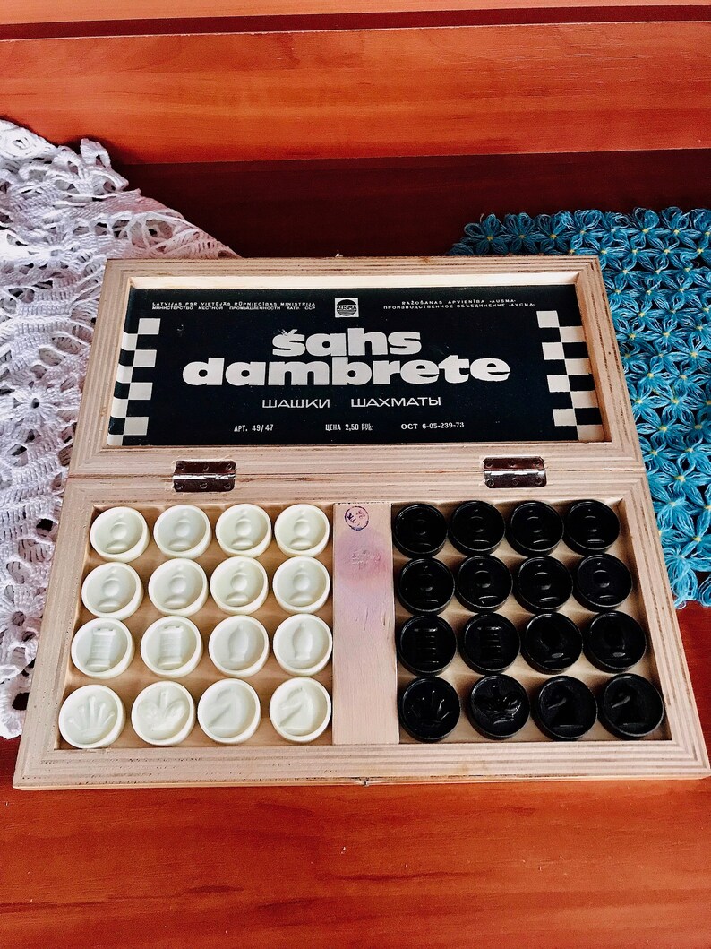 Soviet Tourist Chess and Checkers. Set of Chess and Checkers - Etsy