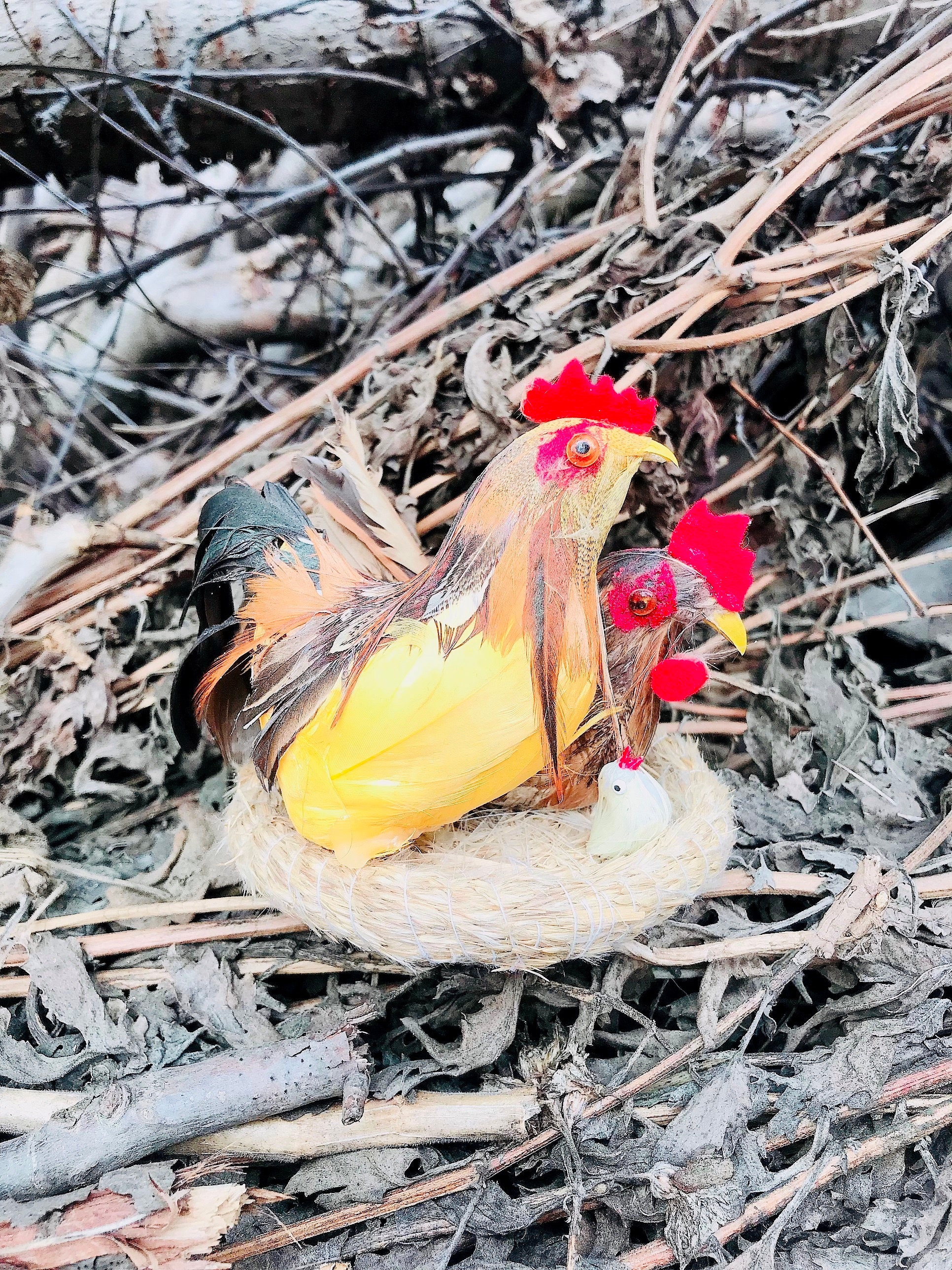 Handmade From Natural Materials.chicken With a Cub USSR - Etsy