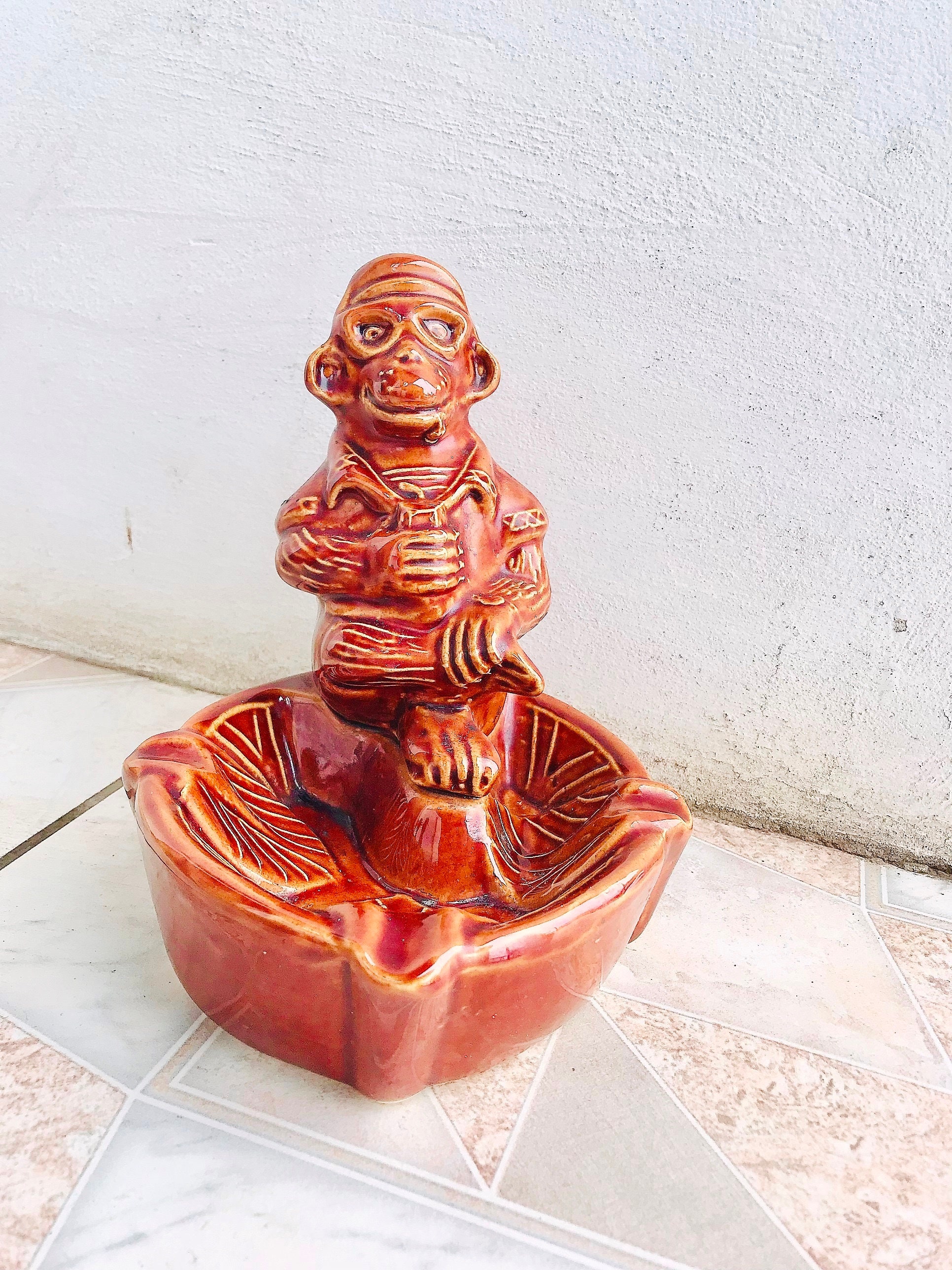 Vintage Ashtray in the Shape of a Monkey. Smoking Monkey. | Etsy