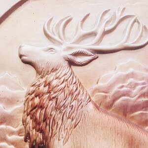 Handmade Antique Picture of Mountain Deer Ceramic - Etsy