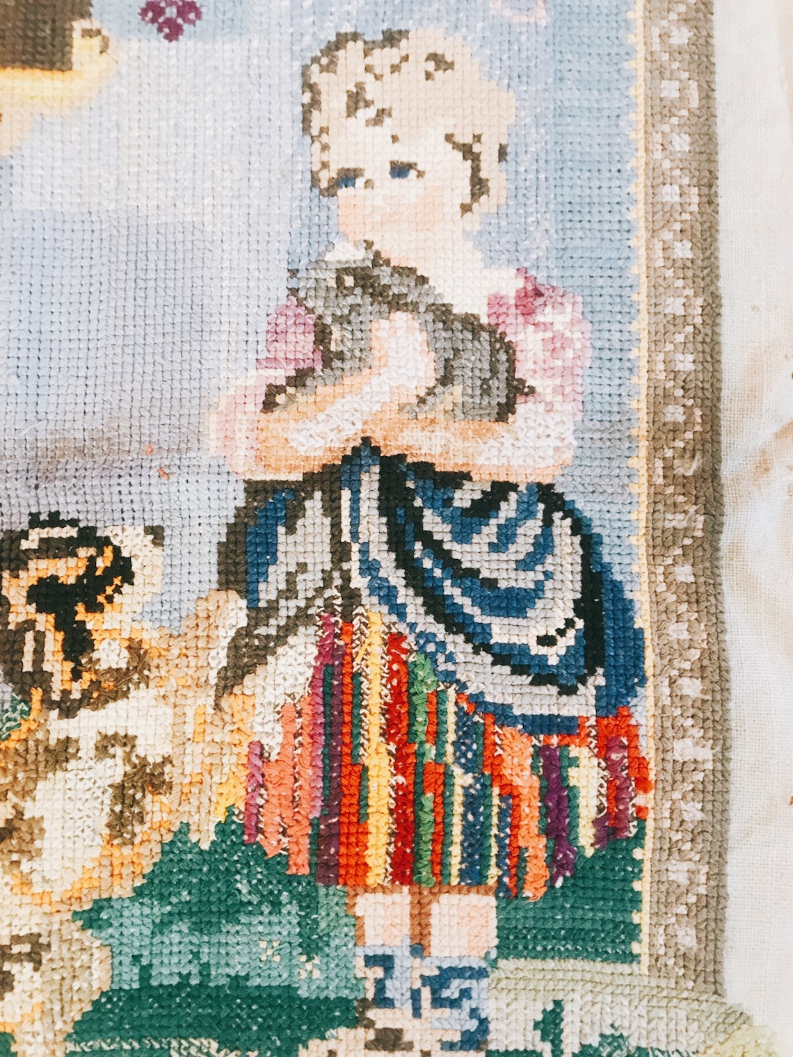 Vintage Handmade Embroidery Embroidery Embroidery Wall Art - Etsy