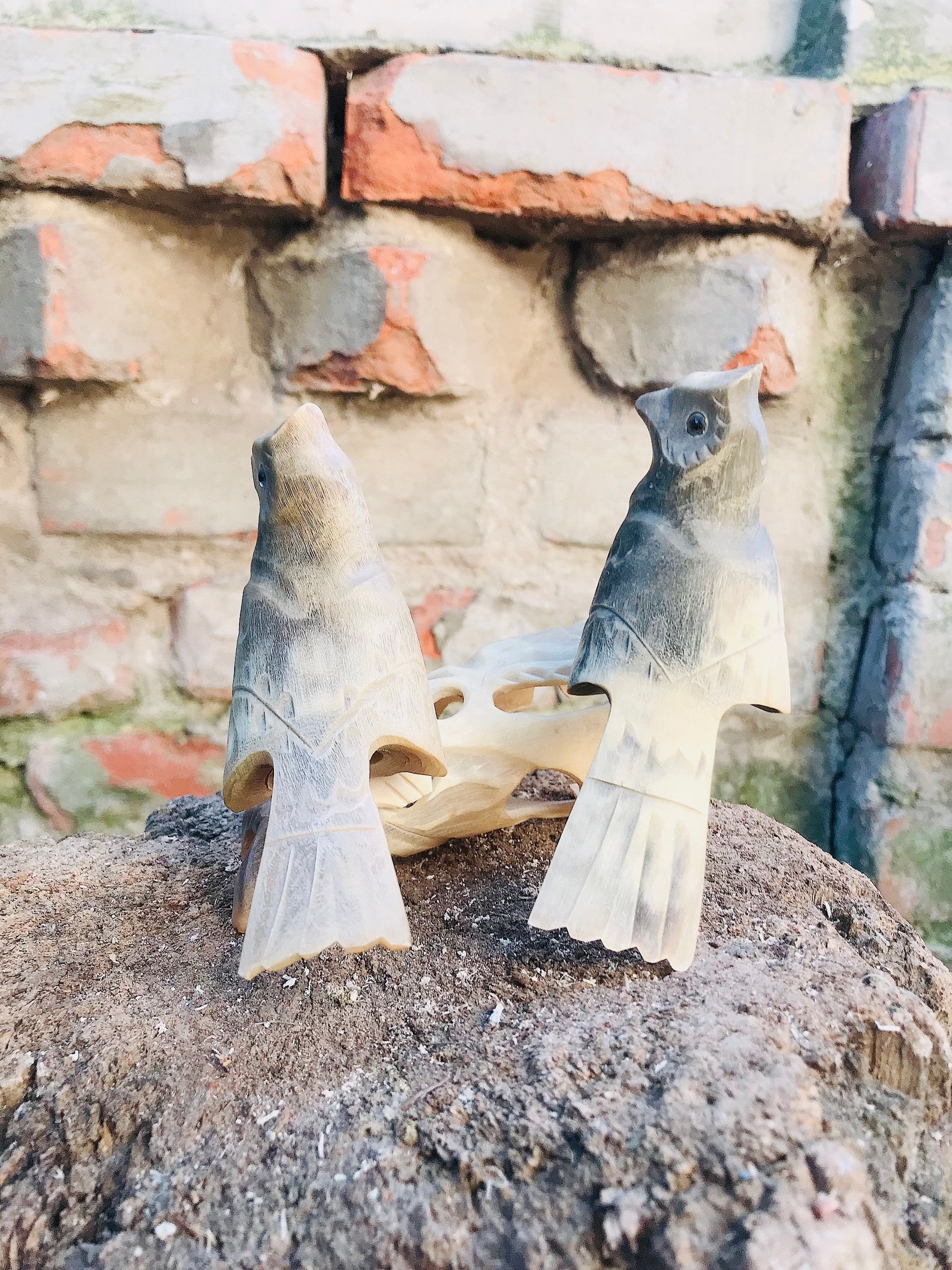 Carved Bone Bird, Bird Made of Bone, Bone Art, Vintage Home Decor, Prop ...