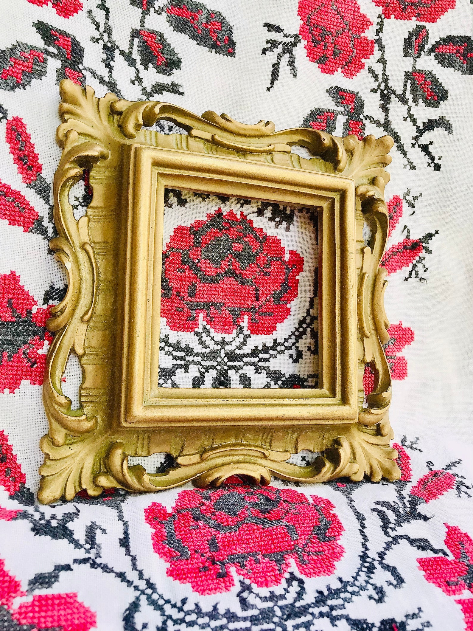 Vintage Gypsum Mirror Frame Gypsum Frame Gypsum Photo Frame - Etsy