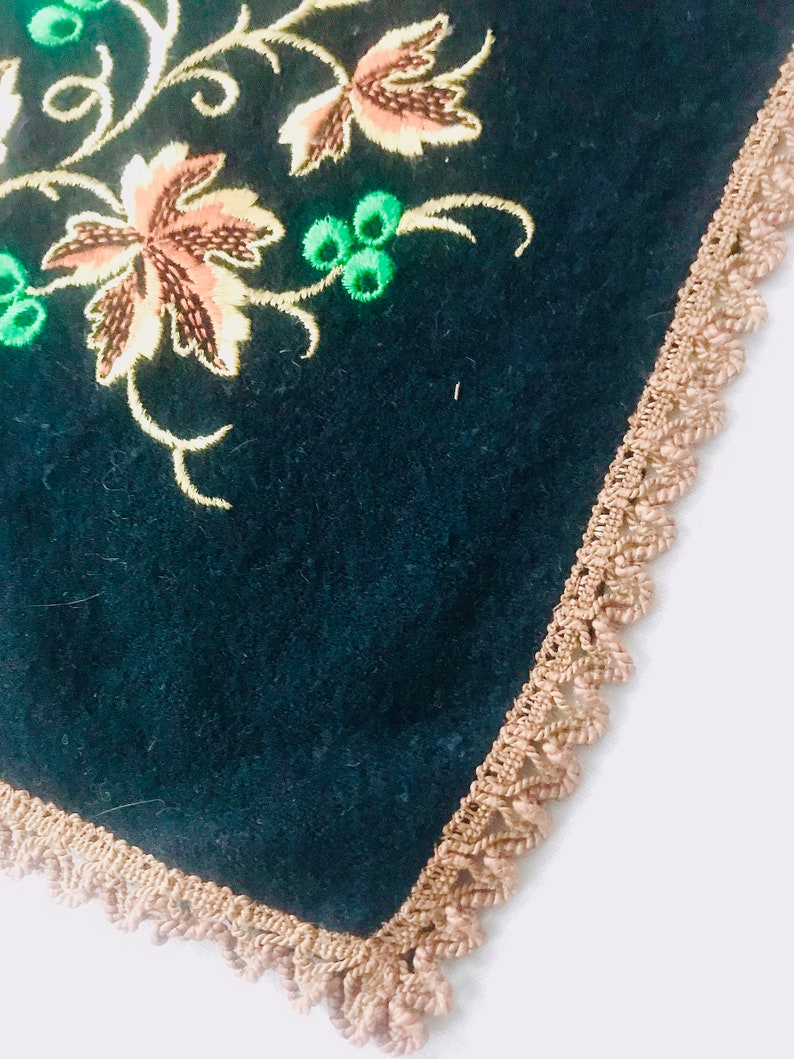 Wool Fabric With Antique Embroidery. Embroidery Silk Vintage - Etsy