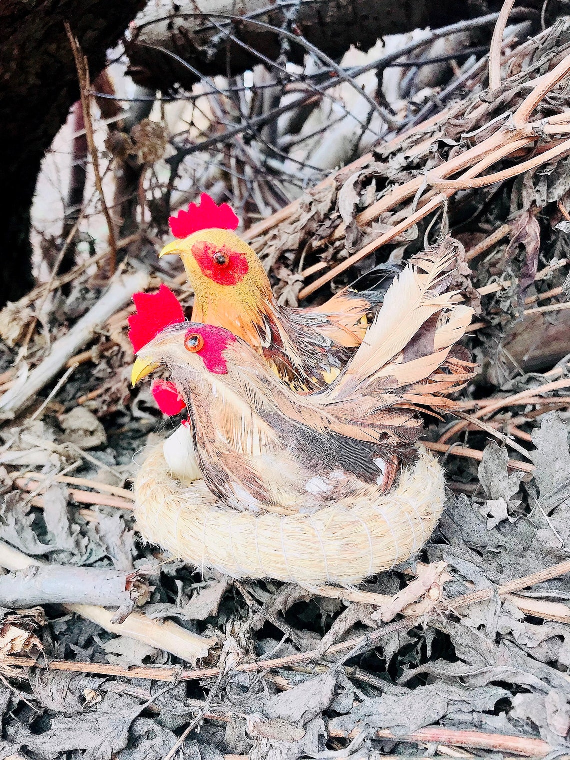 Handmade From Natural Materials.chicken With a Cub USSR Vintage - Etsy