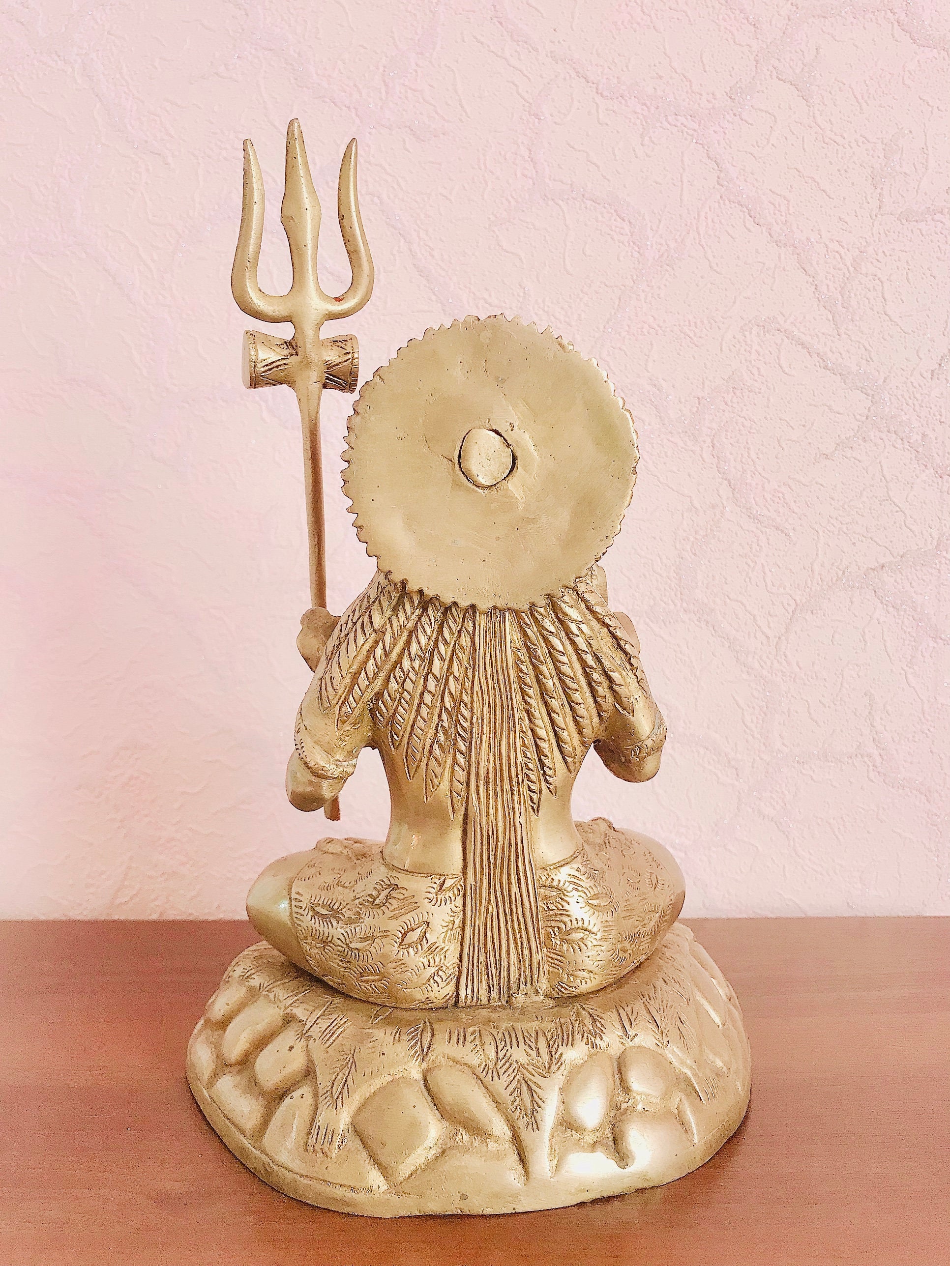 Chinese Antique Temple Collection Gilt Bronze Handmade Manjushri Statue ...