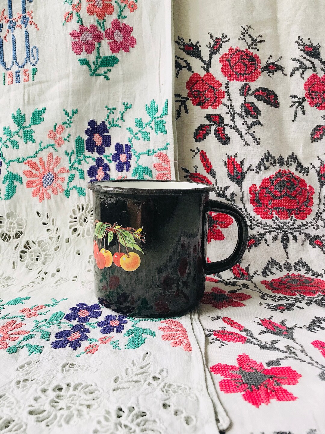 USSR Enamel Mug, Retro Mug, USSR Enamel Glassware, USSR Vintage Mug - Etsy