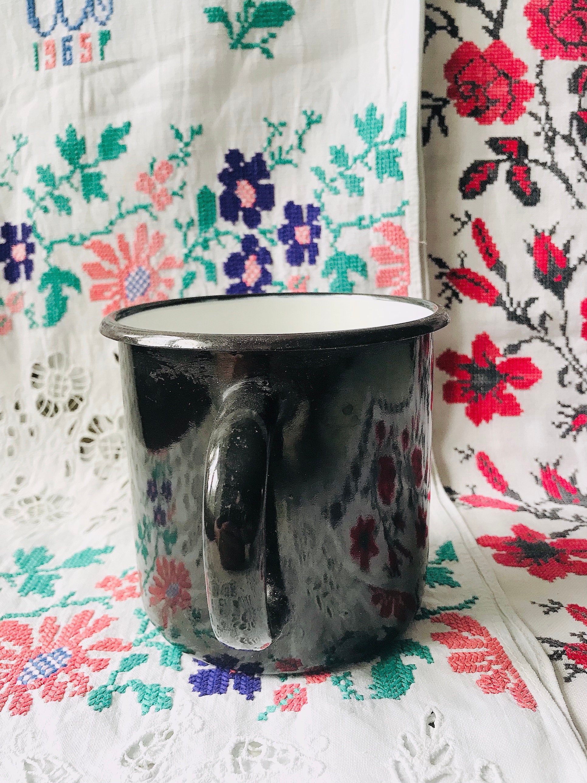 USSR Enamel Mug, Retro Mug, USSR Enamel Glassware, USSR Vintage Mug - Etsy