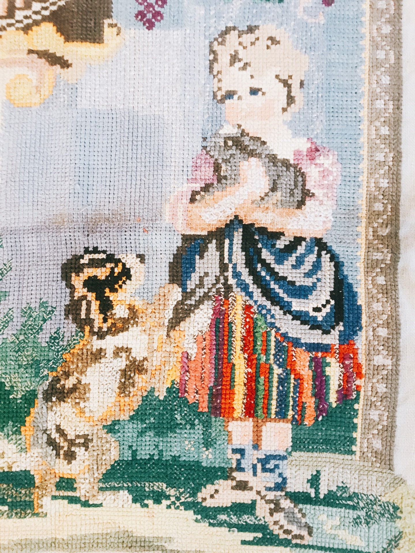 Vintage Handmade Embroidery Embroidery Embroidery Wall Art - Etsy