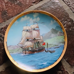 Set of 6 Plates Ships From the Official Collection of Plates Gilded - Etsy