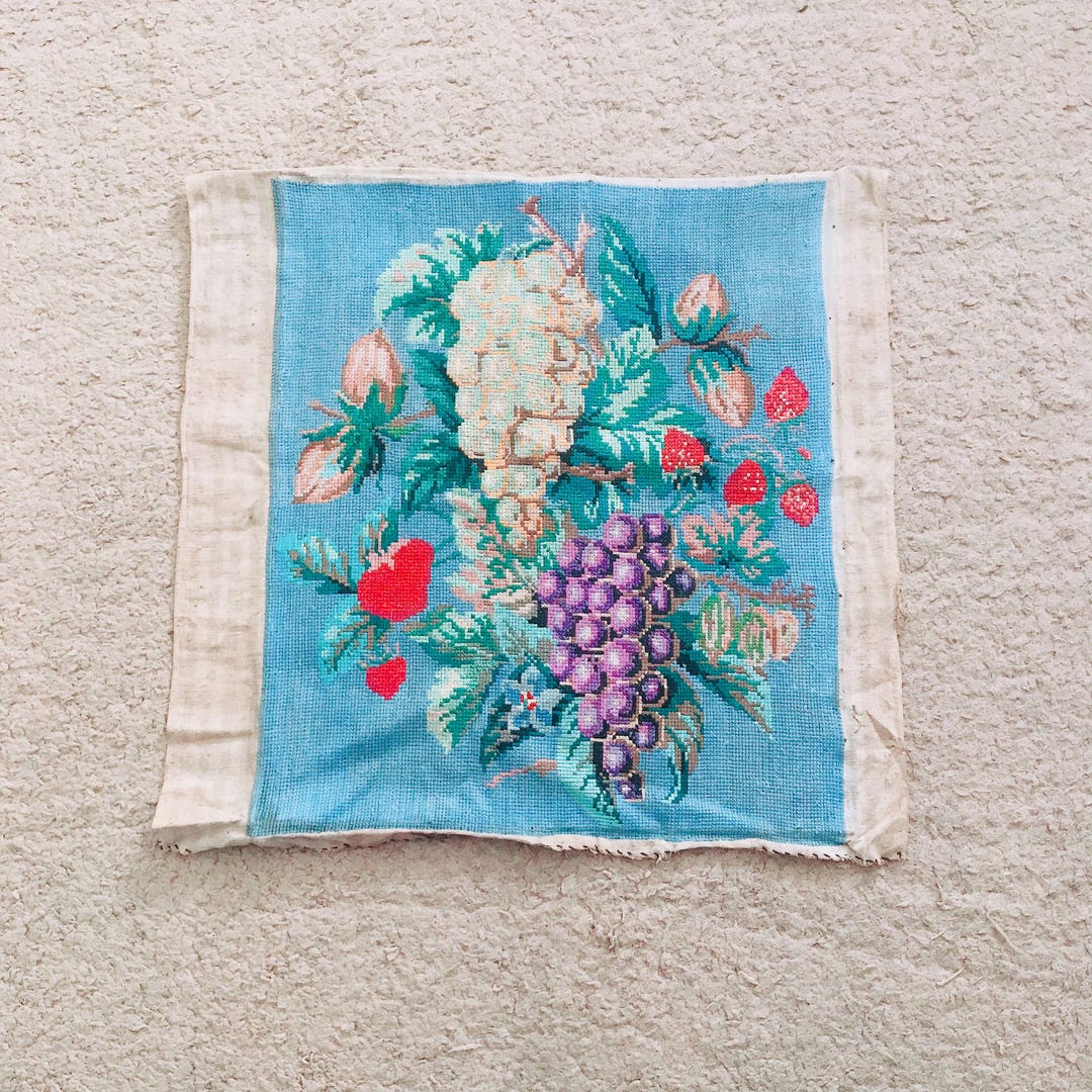 Embroidery Grape Vintage Hand Embroidery Paintings Vintage Tapestry - Etsy