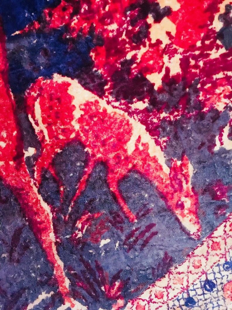Deer Ancient Carpet Bedspread Picture on the Wall Tablecloth the ...