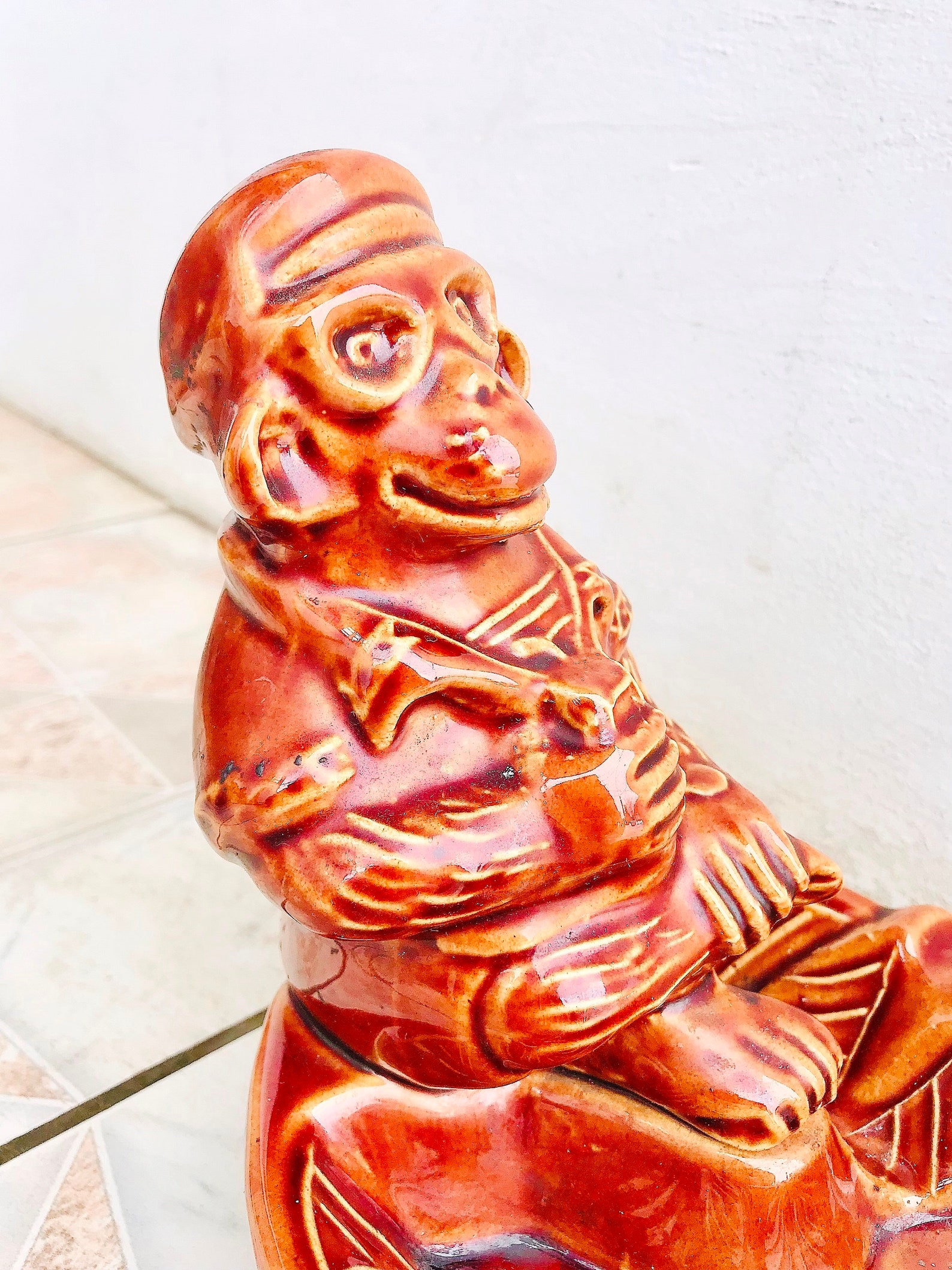 Vintage Ashtray in the Shape of a Monkey. Smoking Monkey. Metal Ashtray ...