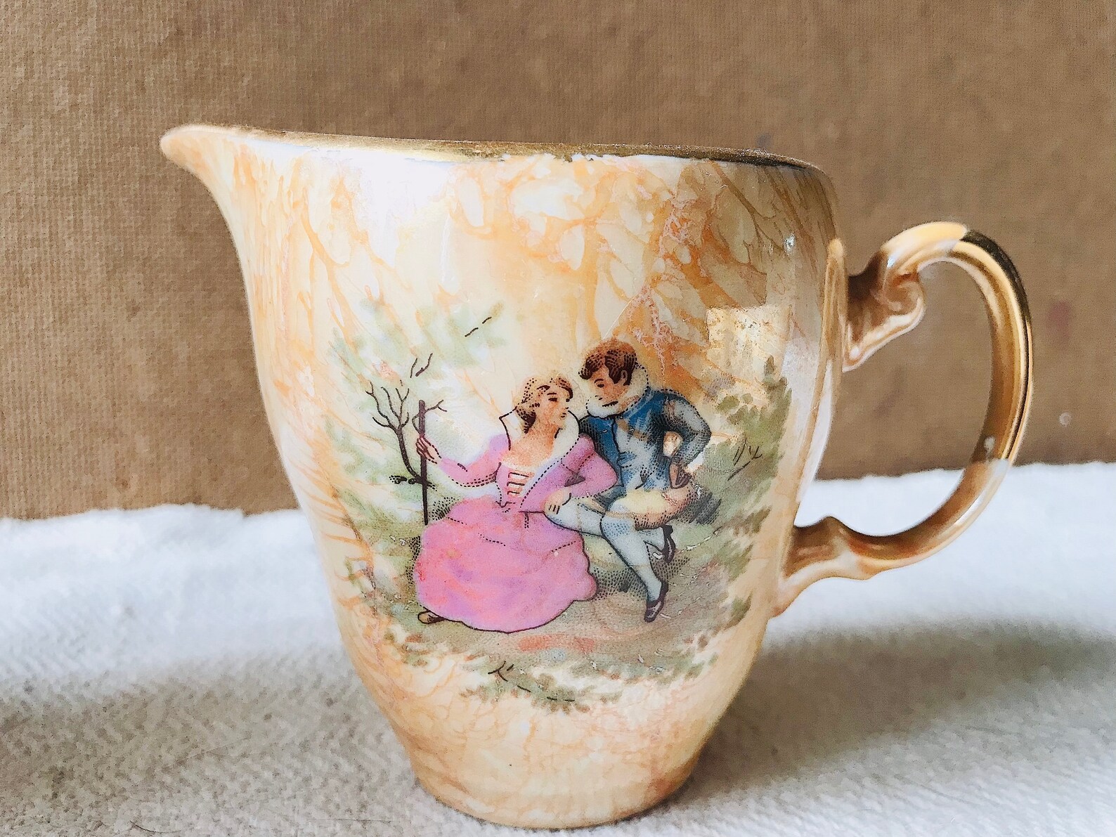 Antique Porcelain Set Madonna for 3 Persons Figured Pair on Porcelain ...