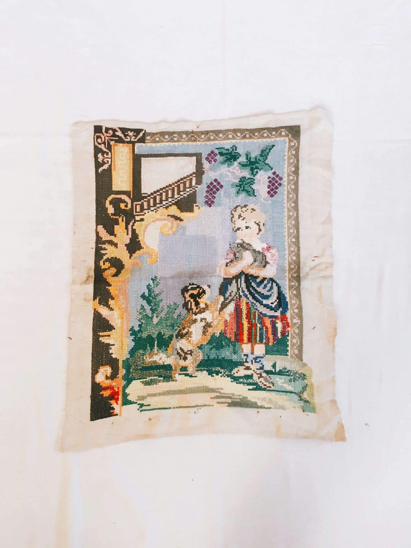 Vintage Handmade Embroidery Embroidery Embroidery Wall Art - Etsy