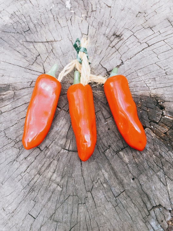 Chilli peppers sculpture modern ceramic chilli peppers in red | Etsy