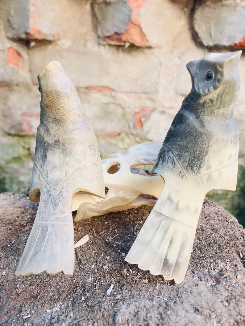 Carved Bone Bird, Bird Made of Bone, Bone Art, Vintage Home Decor, Prop ...