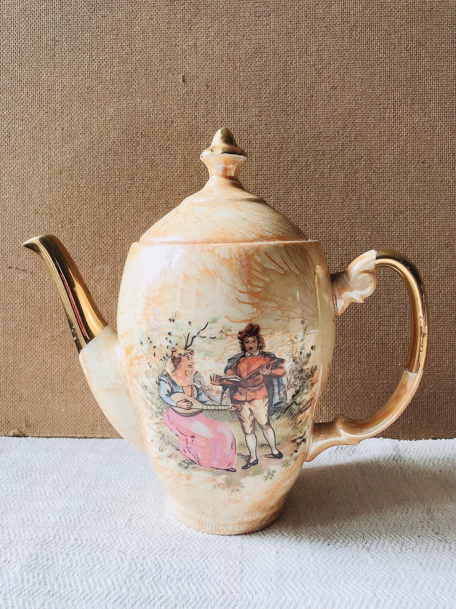 Antique Porcelain Set Madonna for 3 Persons Figured Pair on Porcelain ...