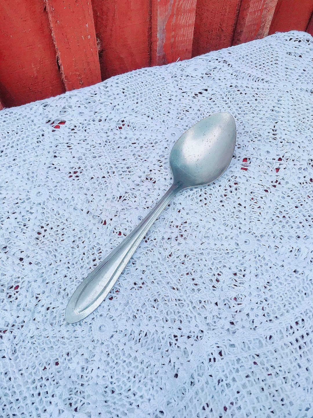 Aluminum Big Spoon Utensil Camp Spoon USSR Tableware Utensil Picnic ...