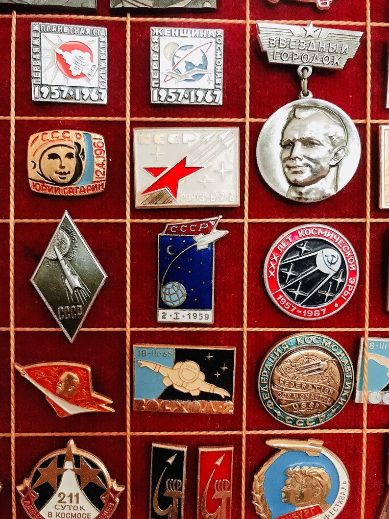 Set of Soviet Icons Space Yuri Gagarin, Rocket, Lunar Rover - Etsy