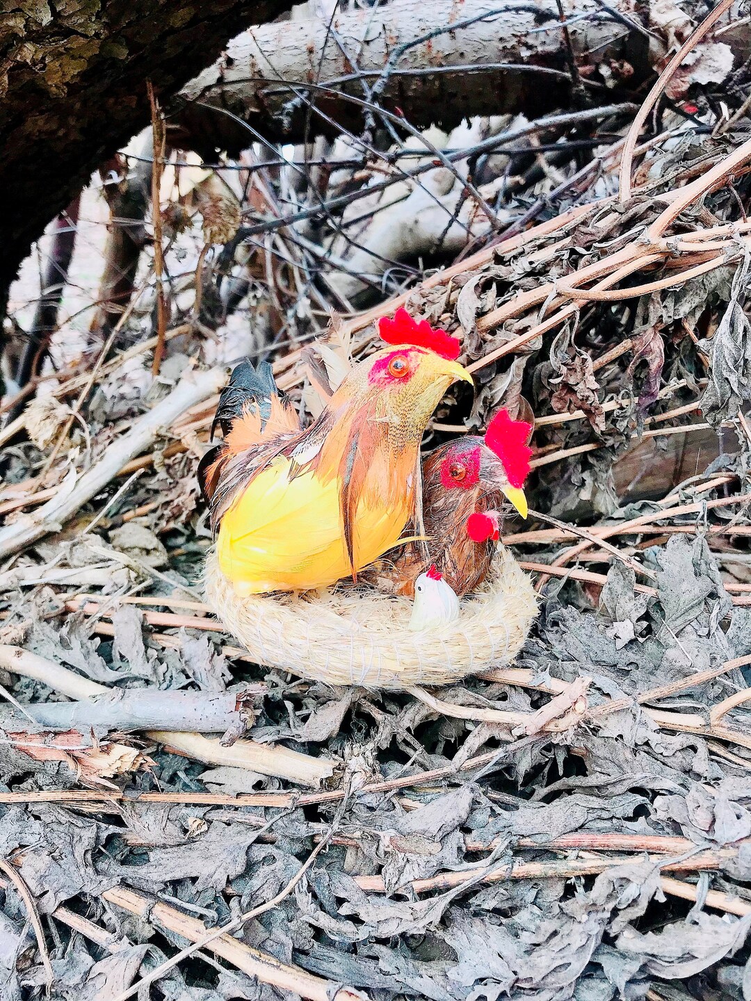 Handmade From Natural Materials.chicken With a Cub USSR Vintage - Etsy
