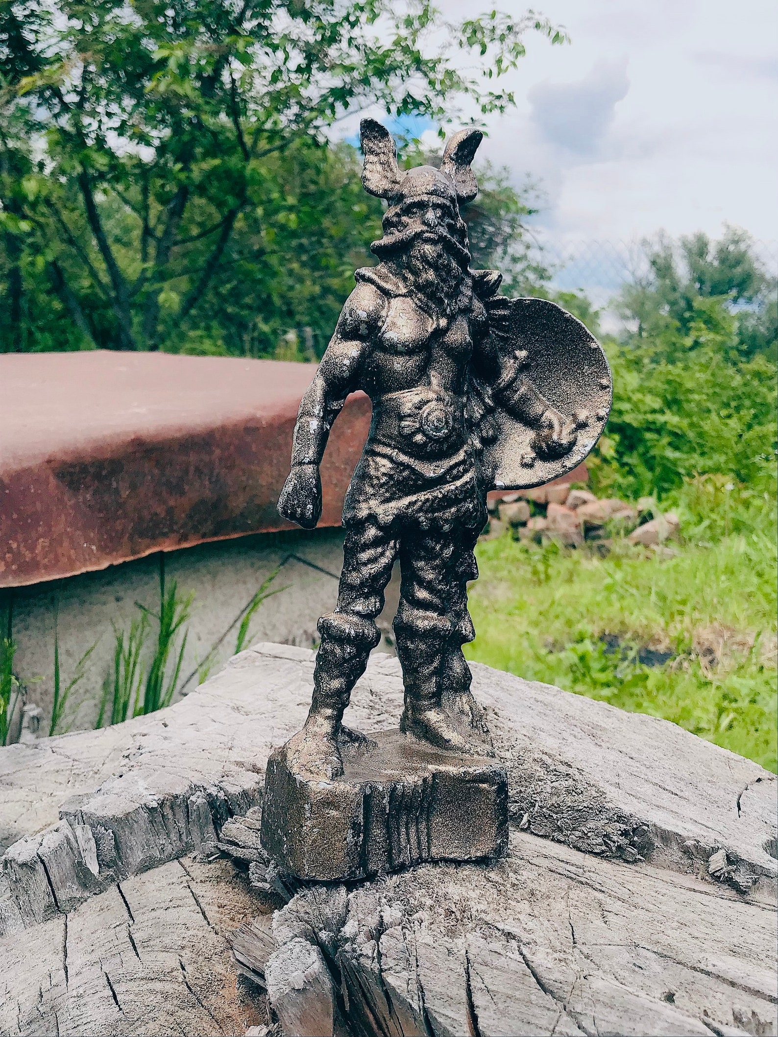Vintage Metal Sculpture Viking Knight Medieval Viking Soviet - Etsy