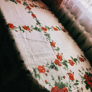 Vintage Linen Tablecloth Plush Carpet Soviet Decor Linen Sofa ...