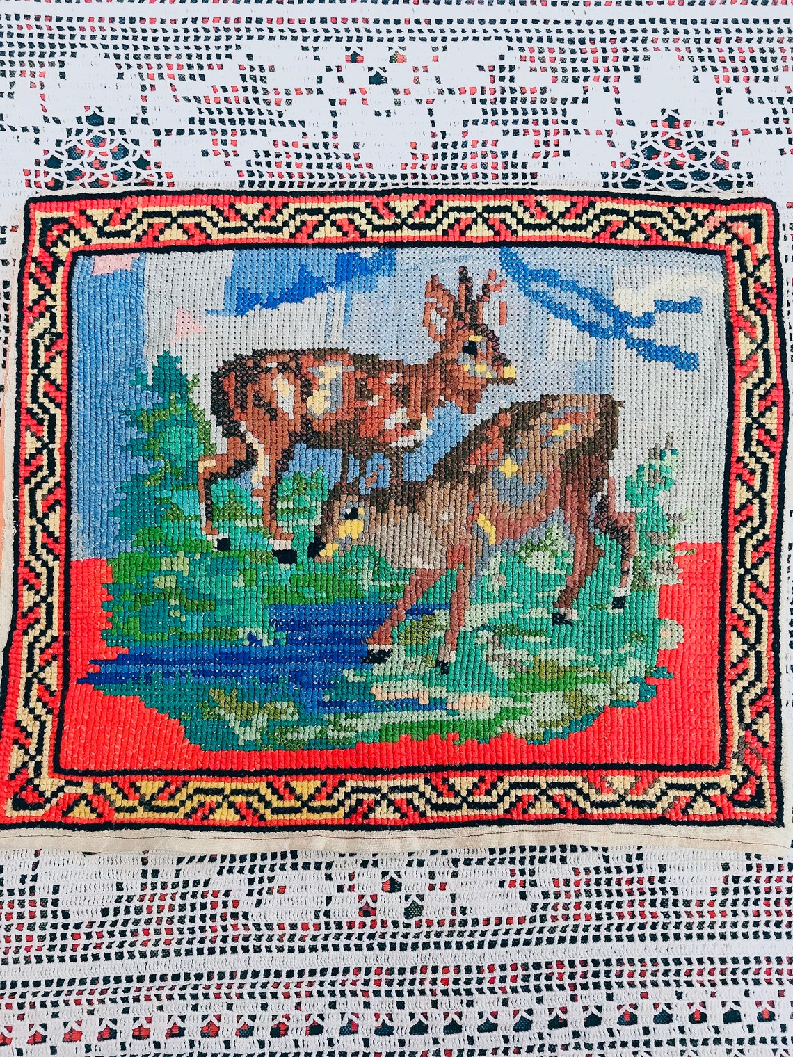 Deer Ukrainian Embroidery. Hand Embroidery. Antique Embroidery ...