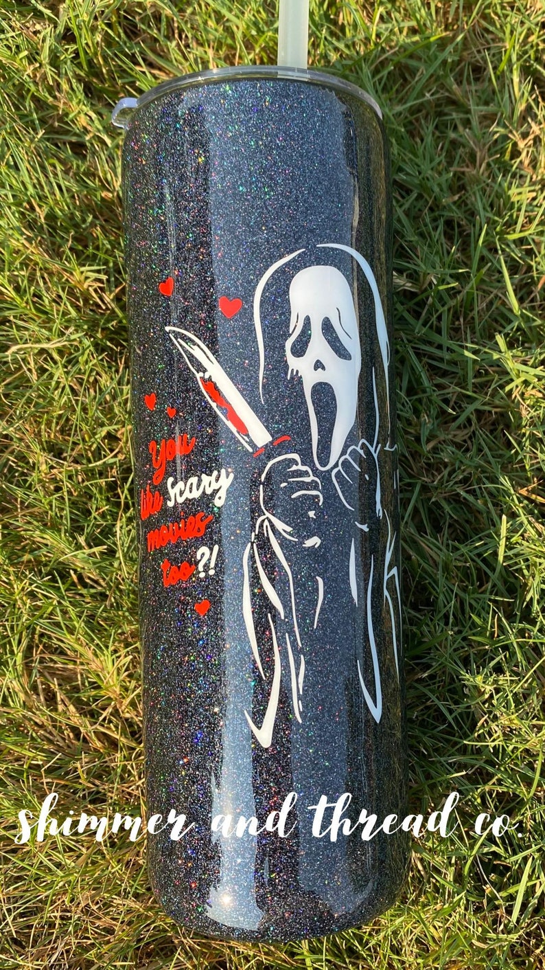 Scream Halloween Scary Movie Glitter Tumbler Stainless Steel - Etsy