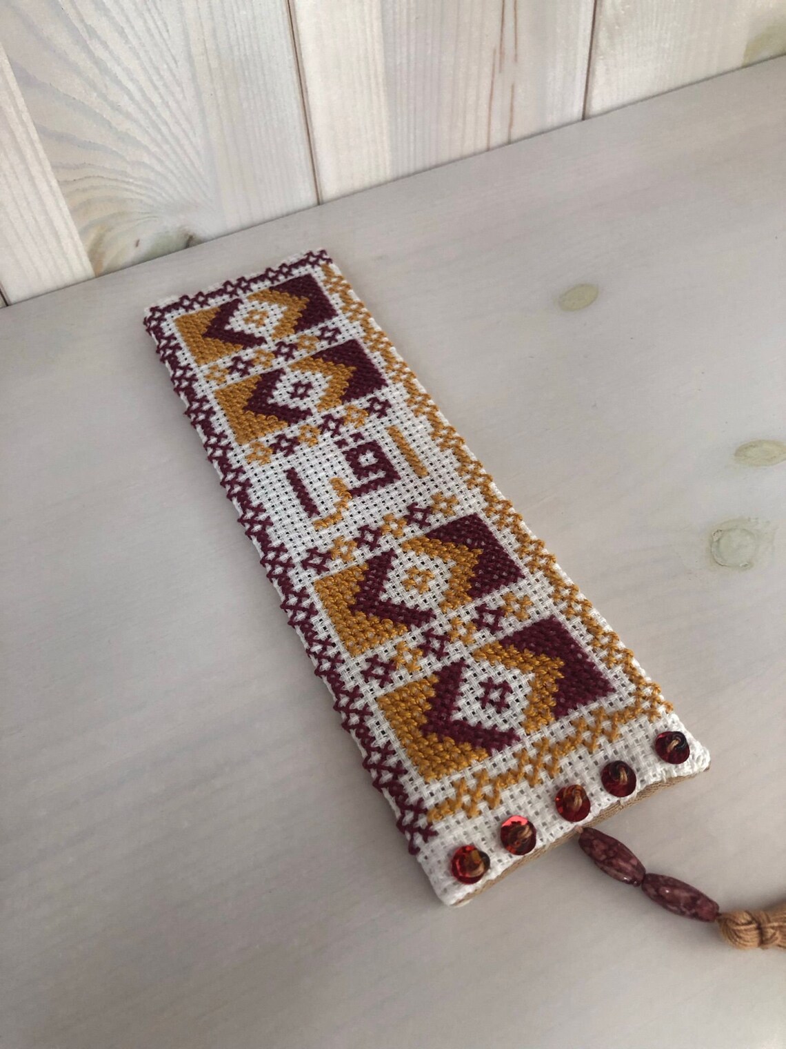 Handmade Tatreez Bookmark - Etsy UK