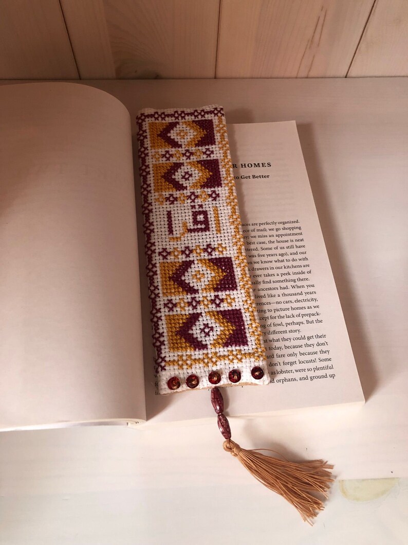 Handmade Tatreez Bookmark - Etsy UK
