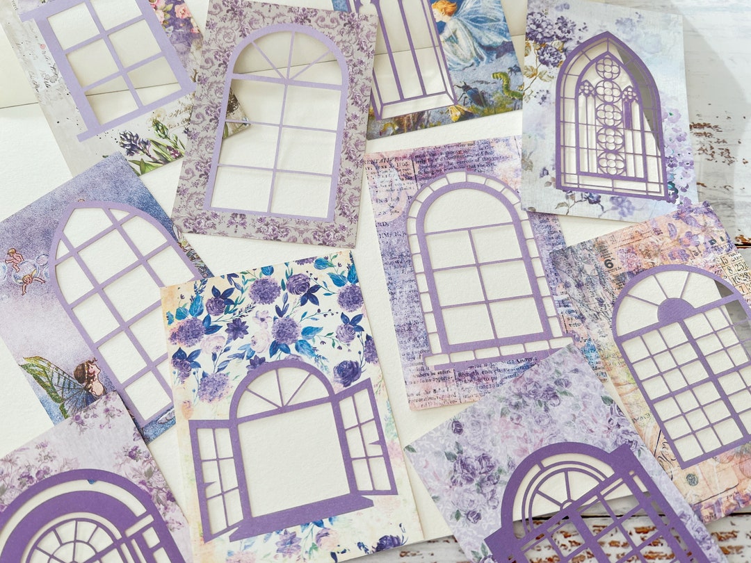 Flower Window Frame Die Cuts Paper Frame Journal Ephemera Window Frame ...