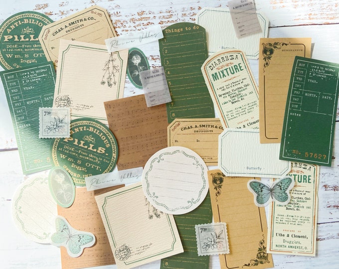 Journal Ephemera & Stickers by bonpaperstudio on Etsy