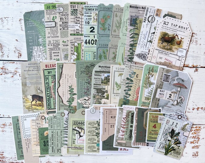 30 Pieces Botanical Paper Ephemera Pack, Journal Paper, Collage Paper ...