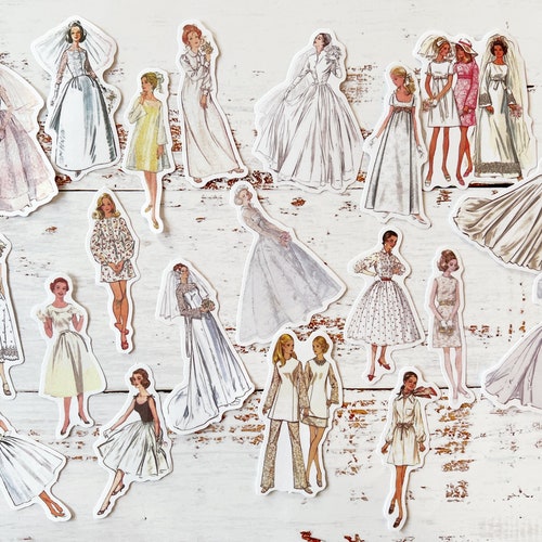 40 Pieces Vintage Lady Stickers Retro Fashion Lady Stickers - Etsy