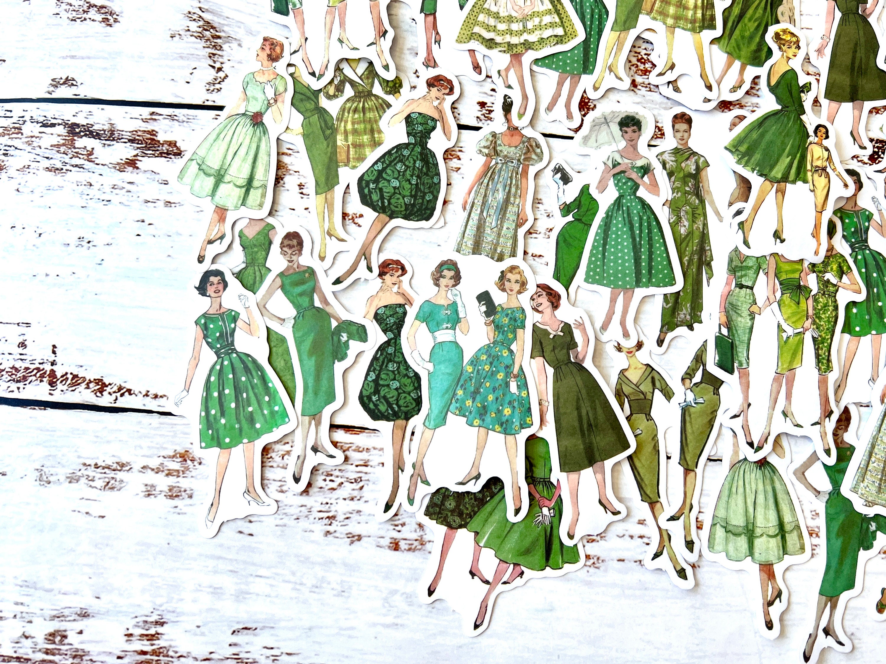 40 Pieces Vintage Lady Sticker Pack Retro Fashion Lady - Etsy