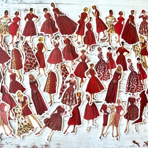 40 Pieces Vintage Lady Stickers, Retro Fashion Lady Stickers ...