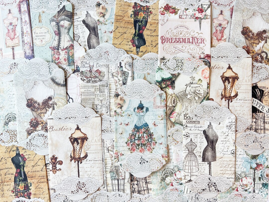 45 Pieces Vintage Sewing Scrapbooking Paper, Collage Paper, Journaling ...
