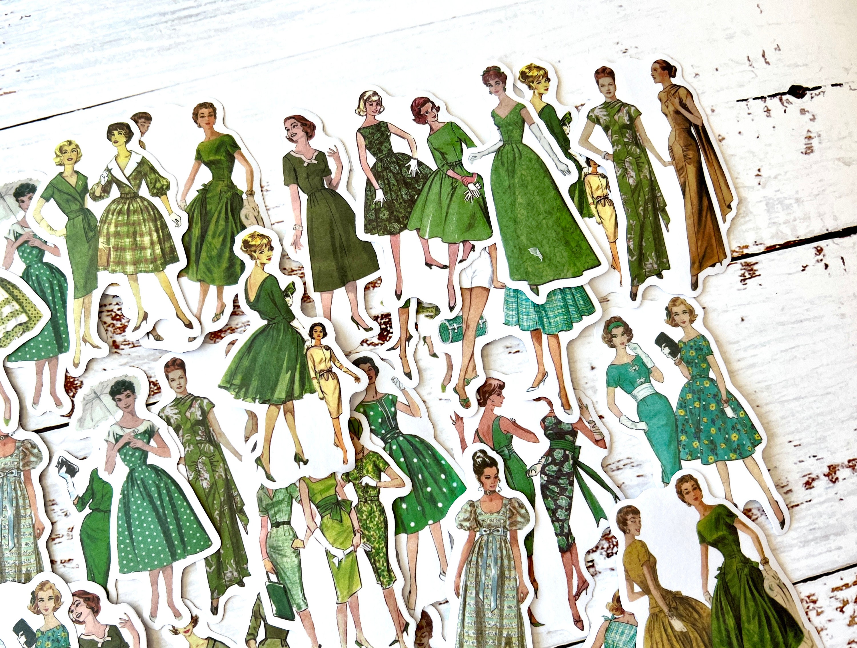 40 Pieces Vintage Lady Sticker Pack Retro Fashion Lady - Etsy