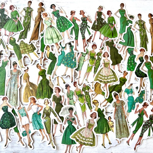 40 Pieces Vintage Lady Stickers Retro Fashion Lady Stickers - Etsy
