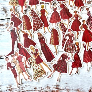 40 Pieces Vintage Lady Stickers, Retro Fashion Lady Stickers ...