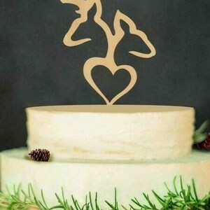 Wooden Cake Topper Laser Cut Rustic Wood Wedding Reception | Etsy