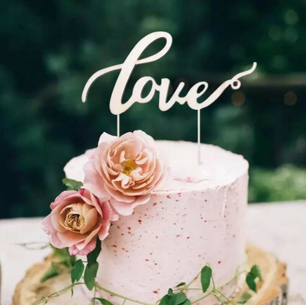 Wooden Cake Topper Laser Cut Rustic Wood Wedding Reception - Etsy UK